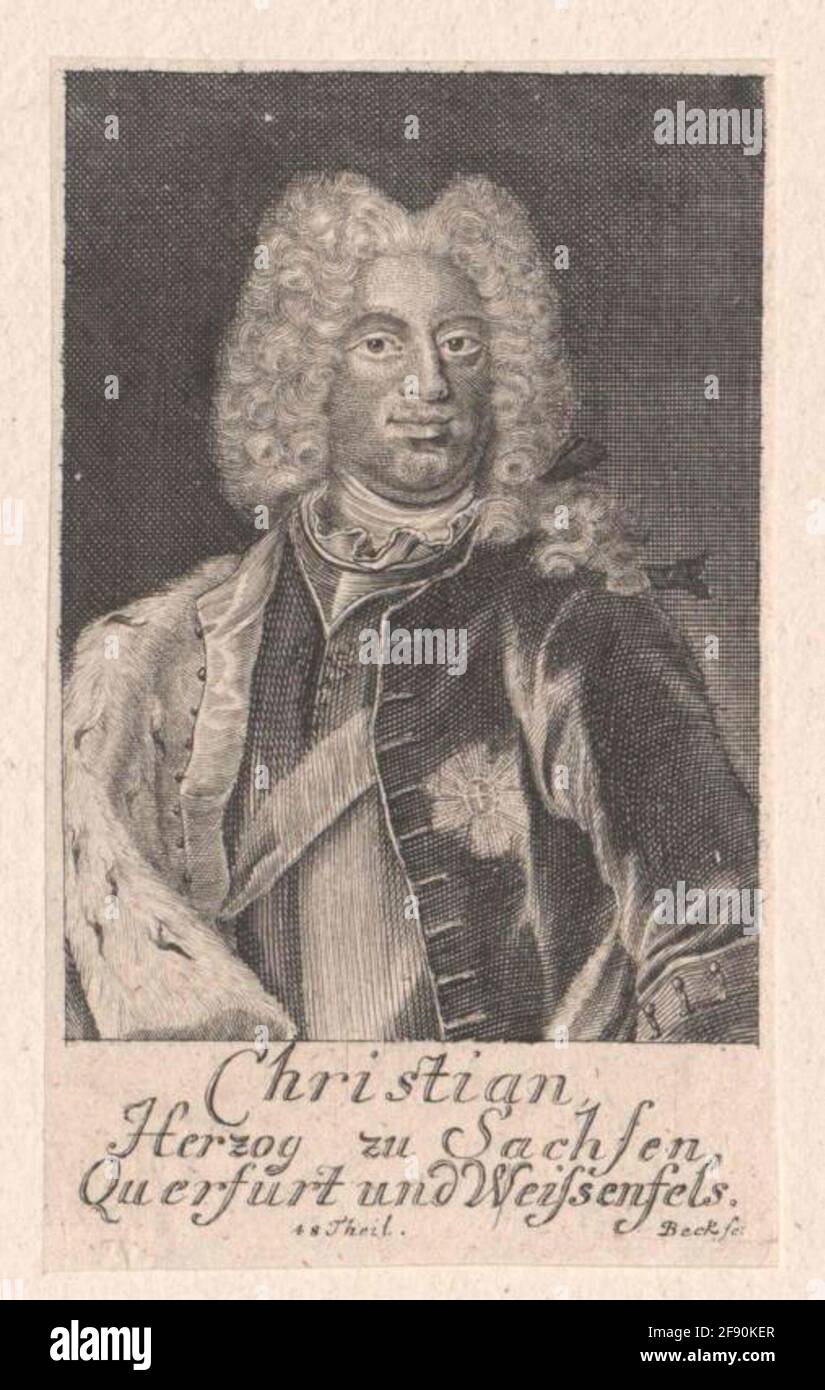 Herzog christian zu sachsen Immagini e Fotos Stock - Alamy