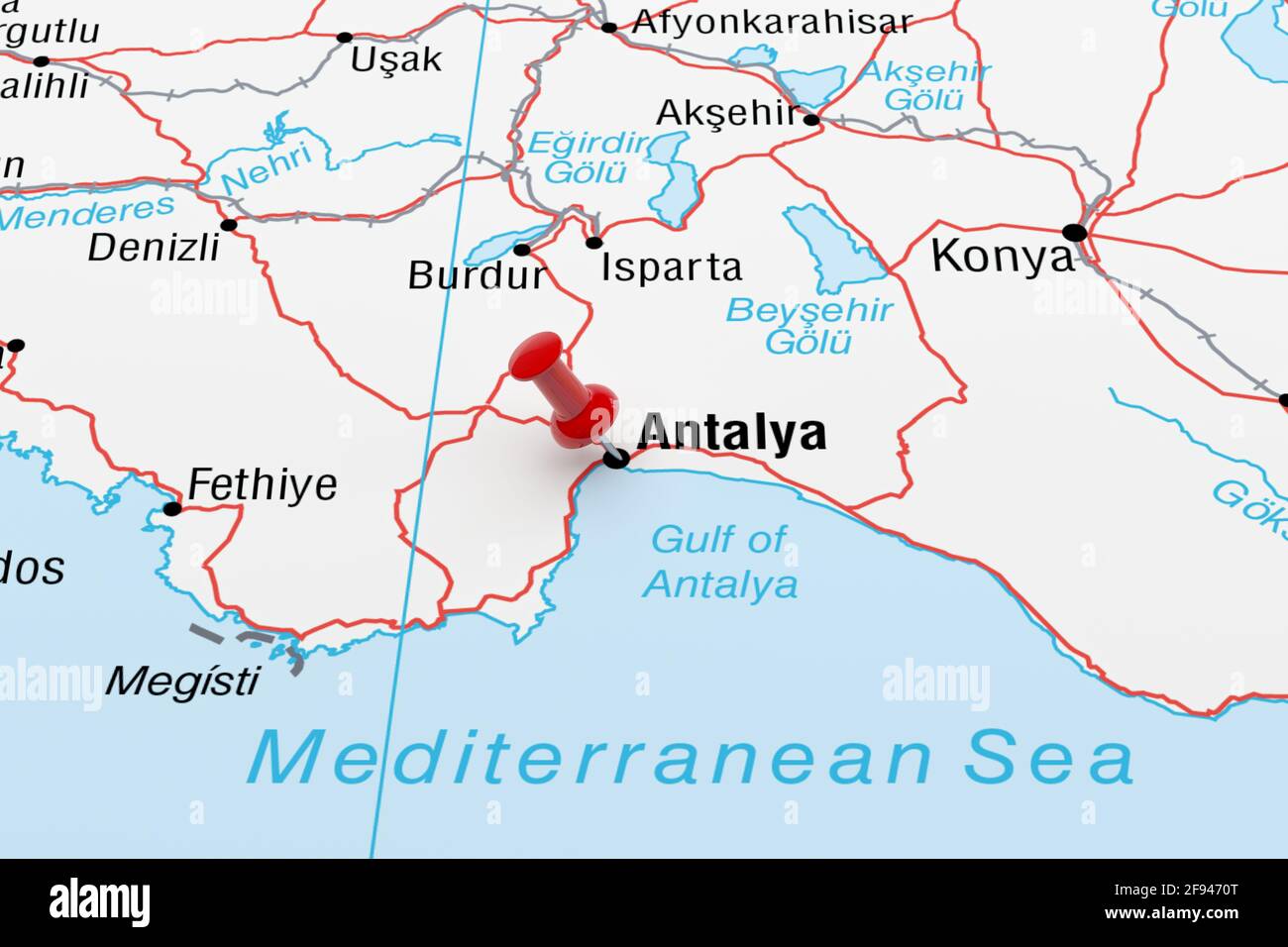 Turchia mappa antalya immagini e fotografie stock ad alta risoluzione ...