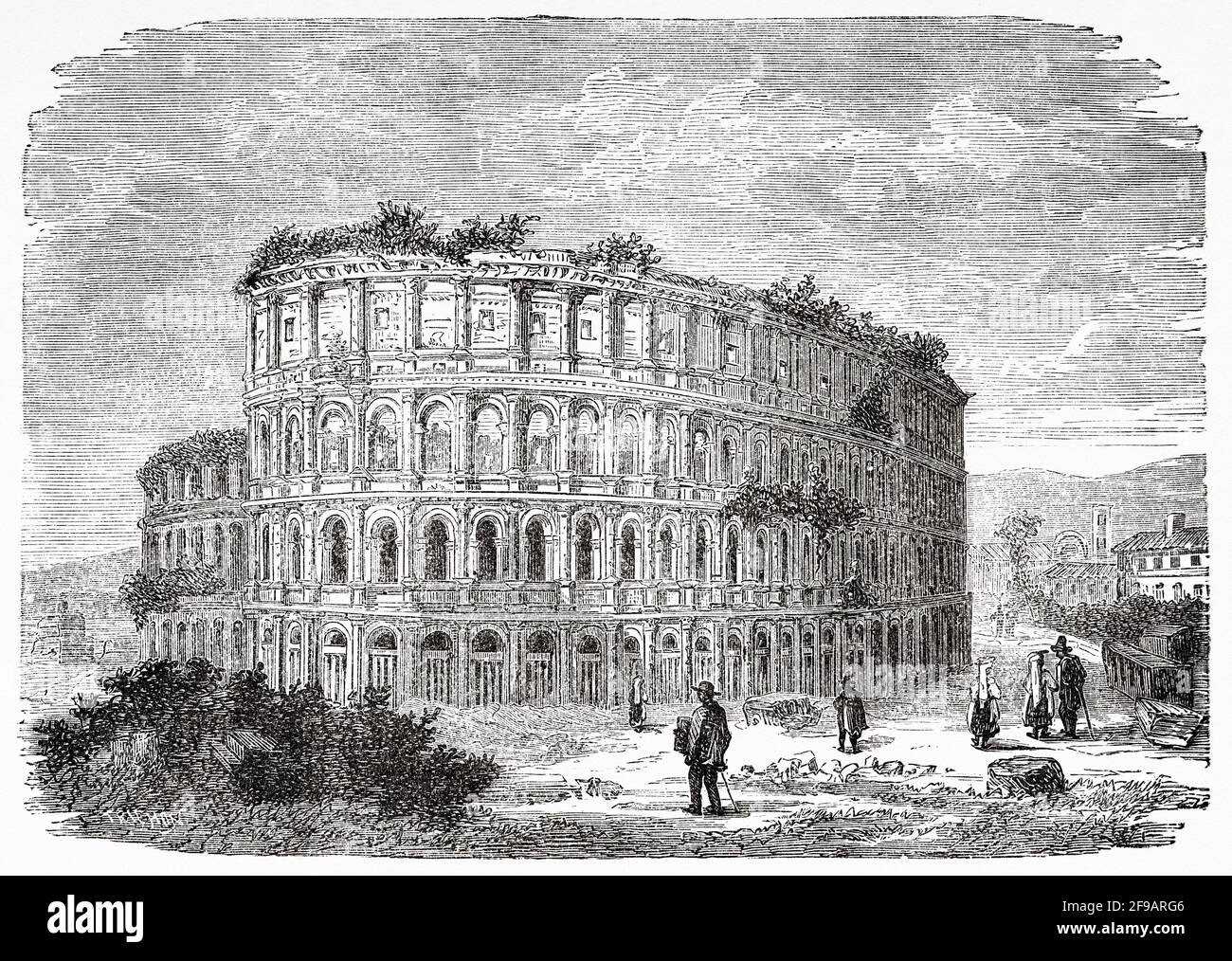 Anfiteatro flaviano o Colosseo, Roma, fine del 1800. Italia, Europa ...