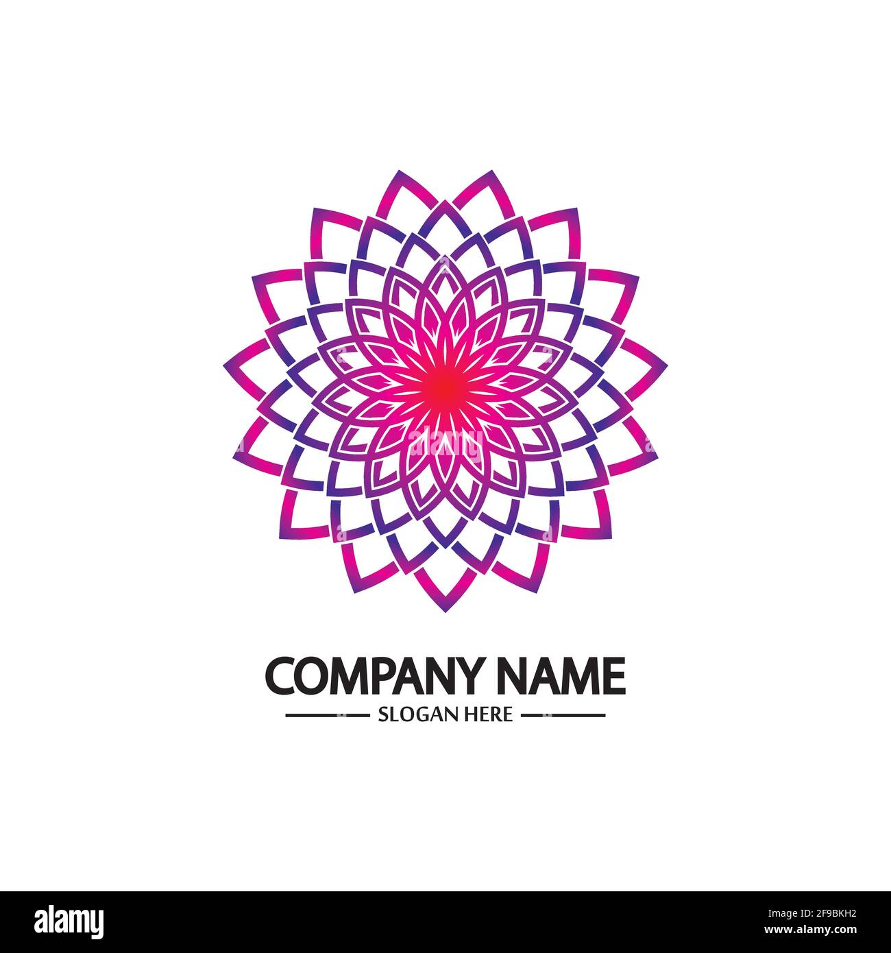 Logo del fiore. Il logo circolare. Logo del fiore. Fiore stilizzato ...