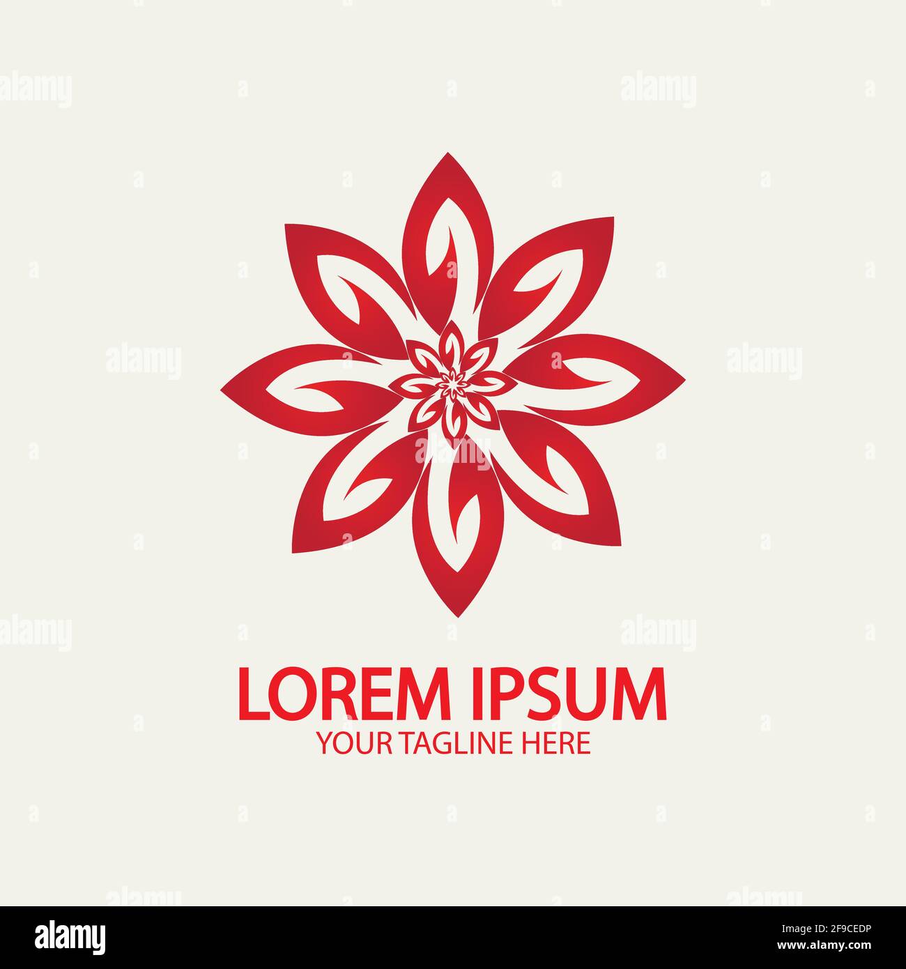 Logo del fiore. Il logo circolare. Logo del fiore. Fiore stilizzato ...