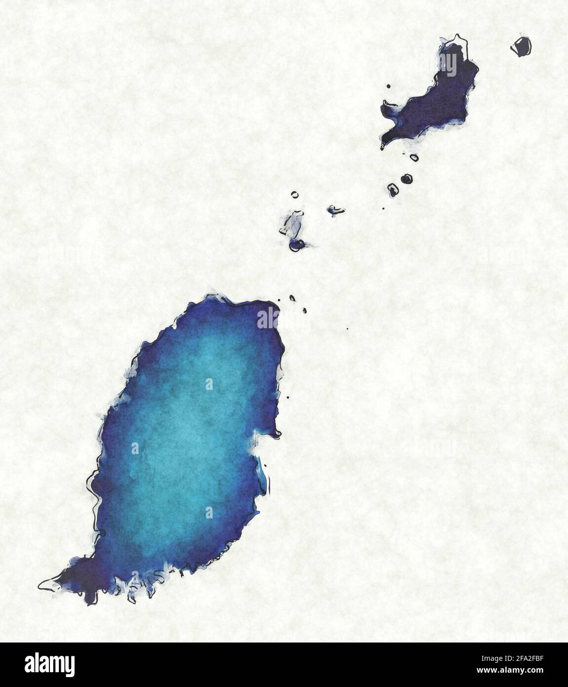 Mappa di viaggio di grenada immagini e fotografie stock ad alta ...