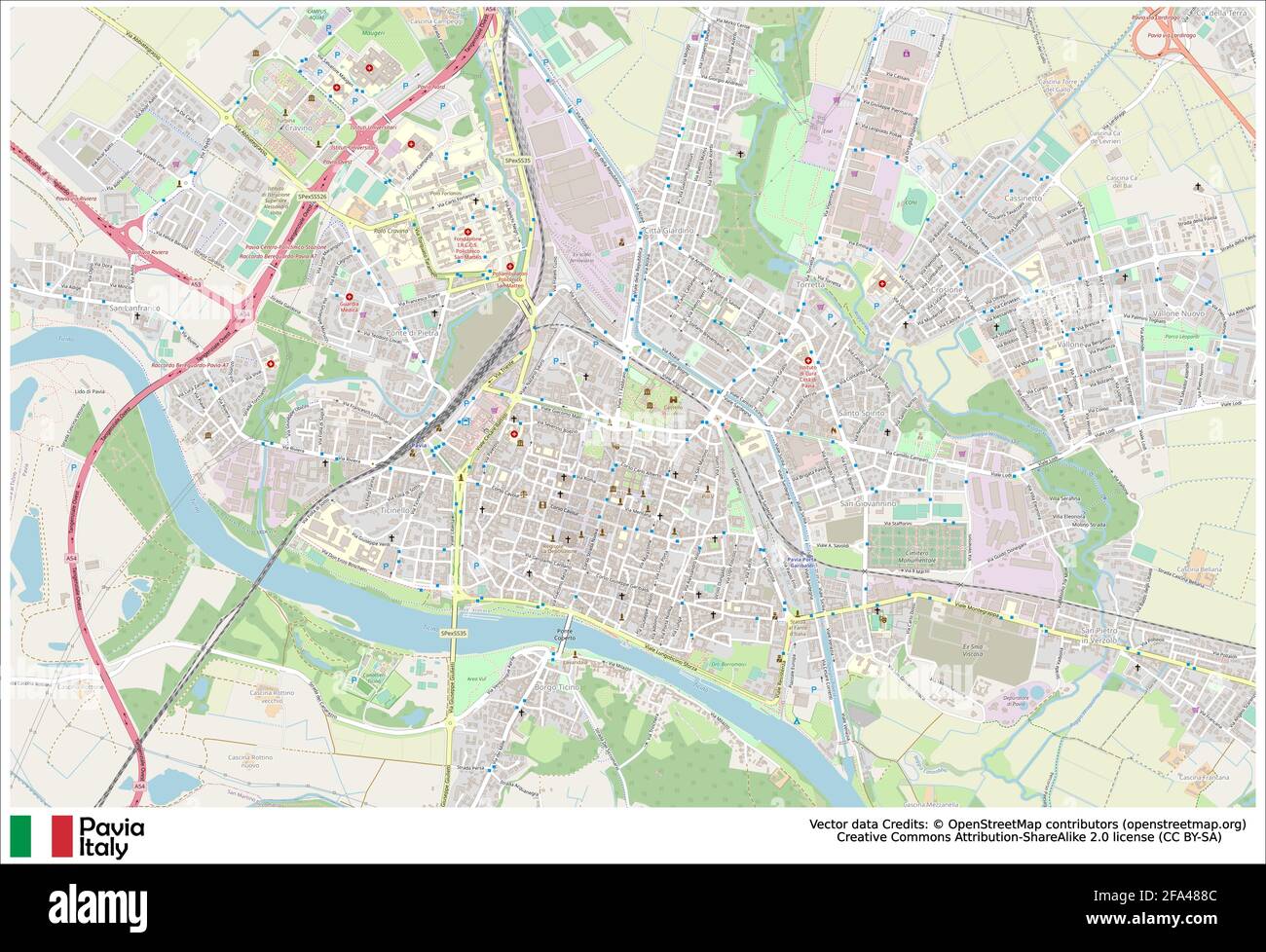 Mappa Di Pavia Immagini Vettoriali Stock - Alamy