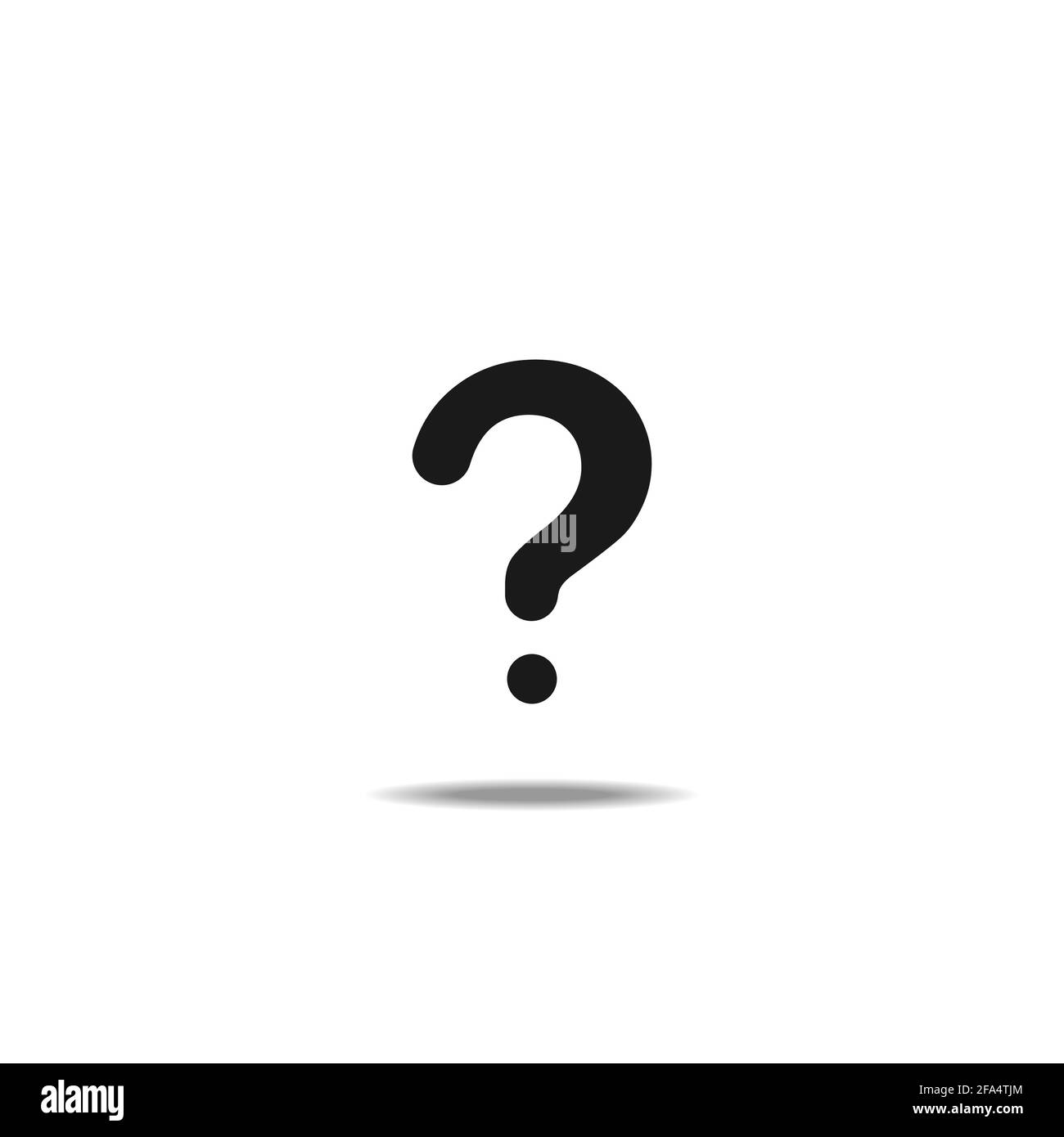 Punto interrogativo con icona ombra. Simbolo della Guida. Cartello FAQ ...