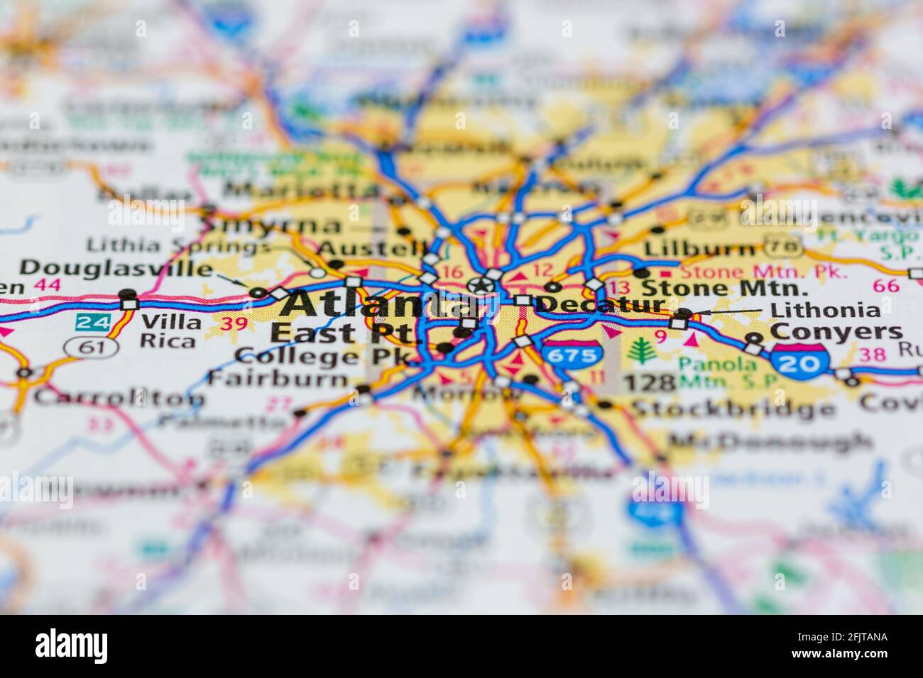 Mappa di atlanta georgia immagini e fotografie stock ad alta ...