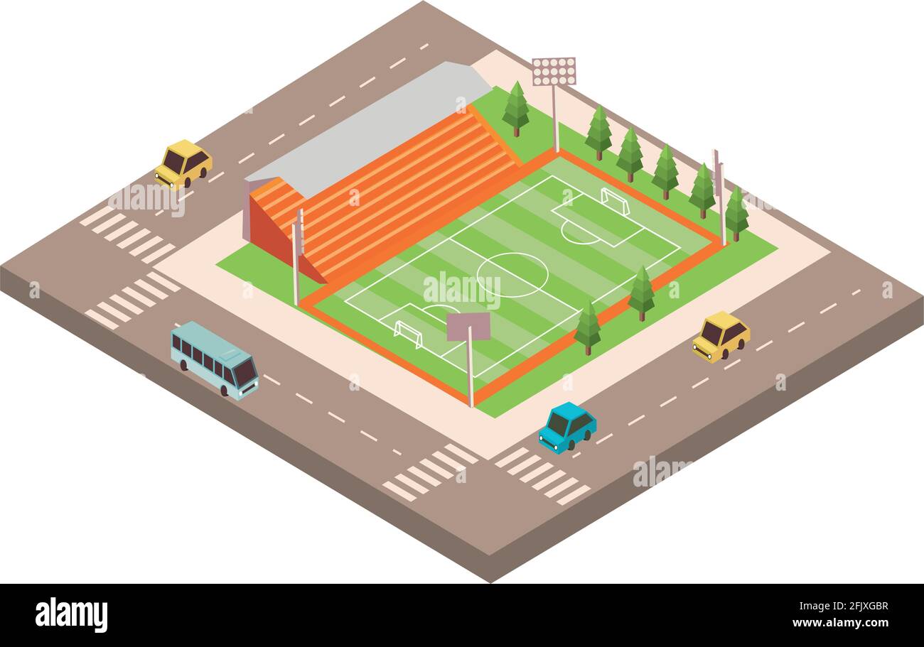 Campo di calcio in cemento Immagini Vettoriali Stock - Alamy