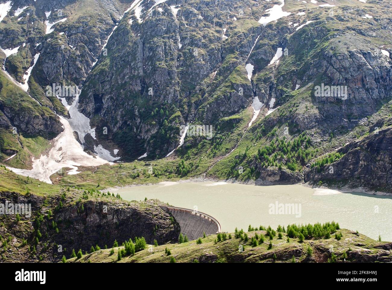Lago alpino lungo la strada alpina Grossglockner (Großglockner ...