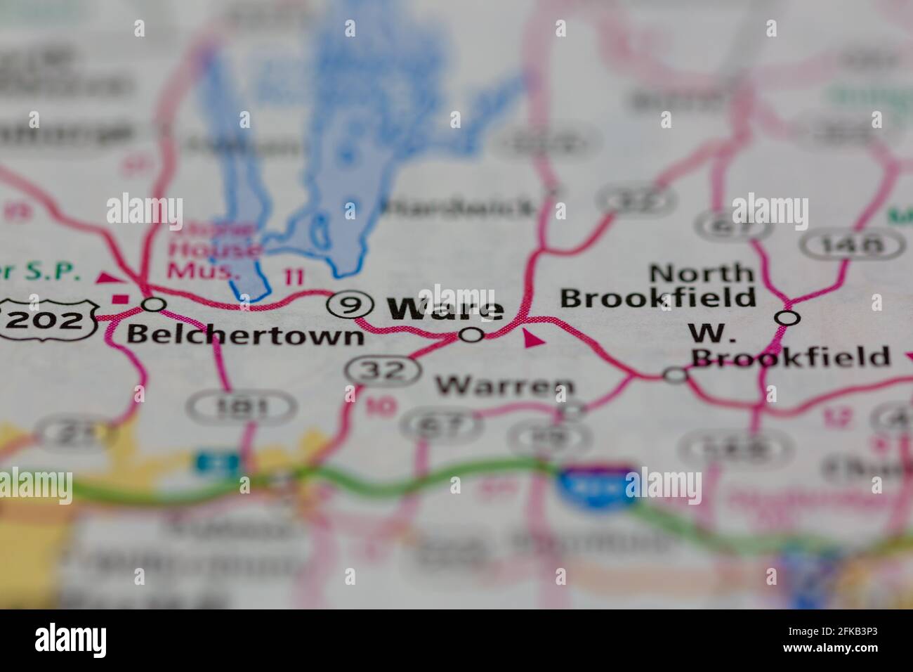 Mappa del massachusetts di ware immagini e fotografie stock ad alta ...