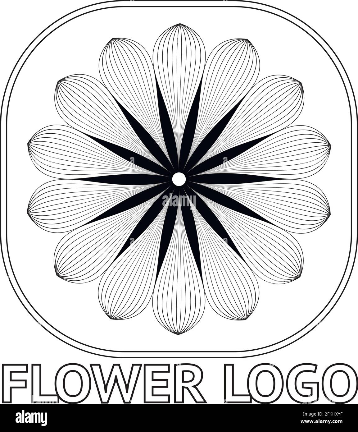 Disegno dell'illustrazione del modello di logo del fiore immagini e ...