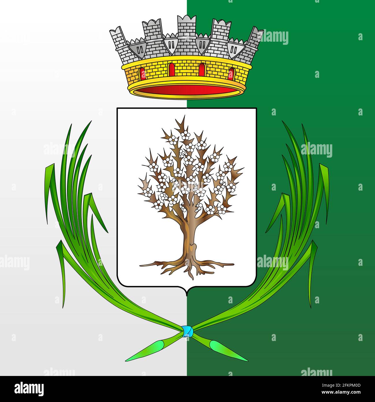 Città di Spilamberto, Modena, Italia, stemma del comune, illustrazione ...