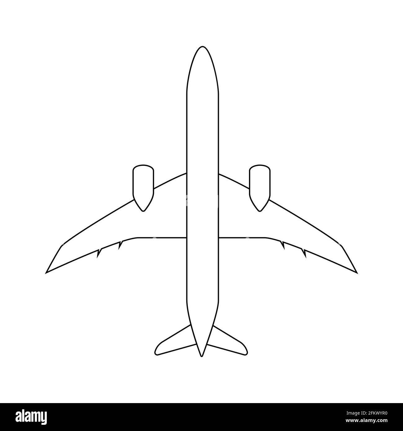 Aereo bianco e nero Immagini Vettoriali Stock - Alamy