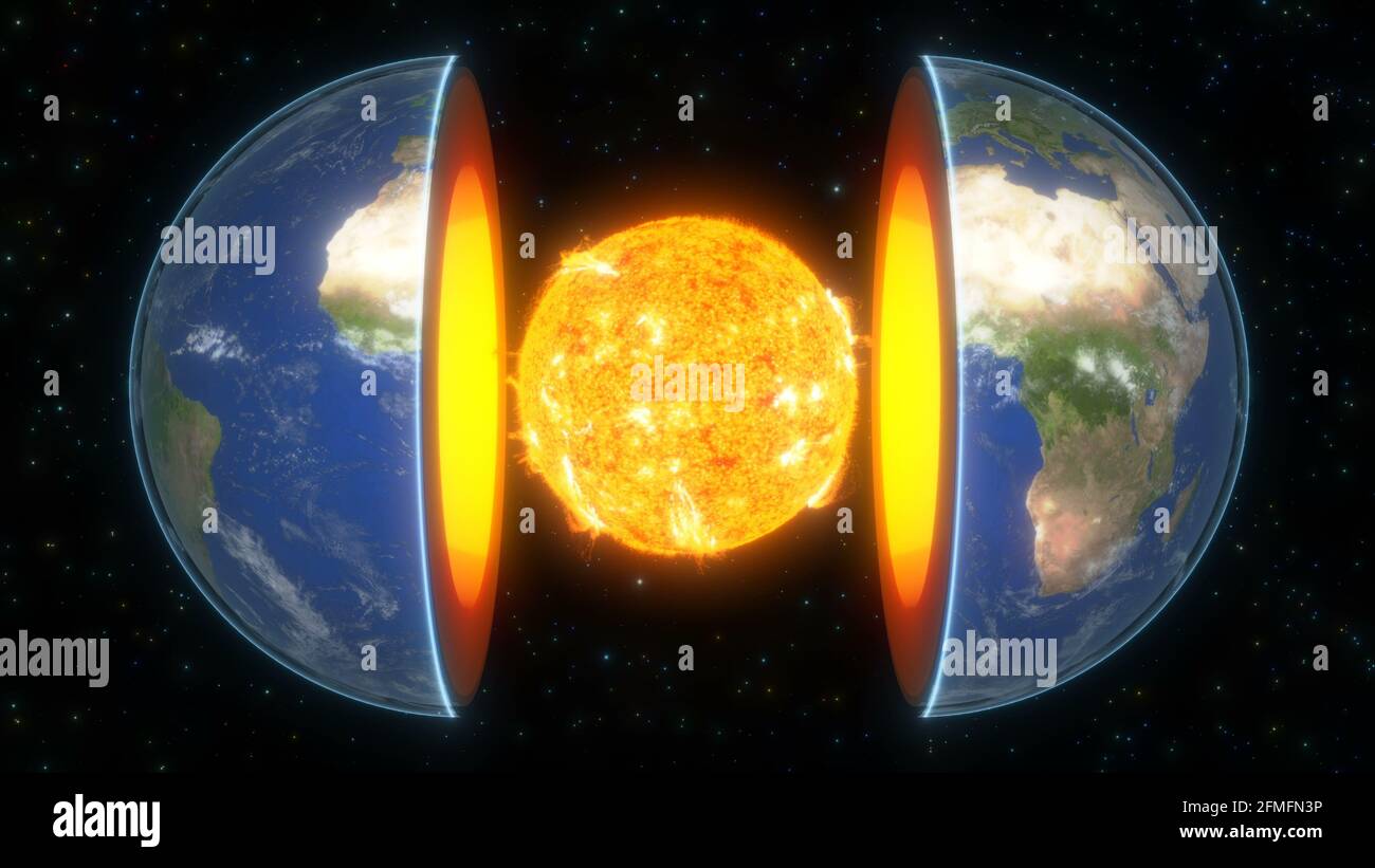 Modelo de estructura interna del planeta tierra immagini e fotografie ...