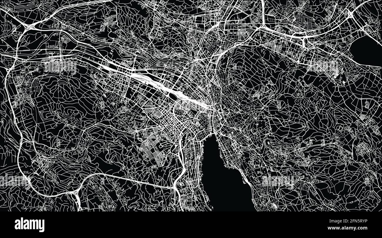 Zurigo mappa stradale Immagini Vettoriali Stock - Alamy