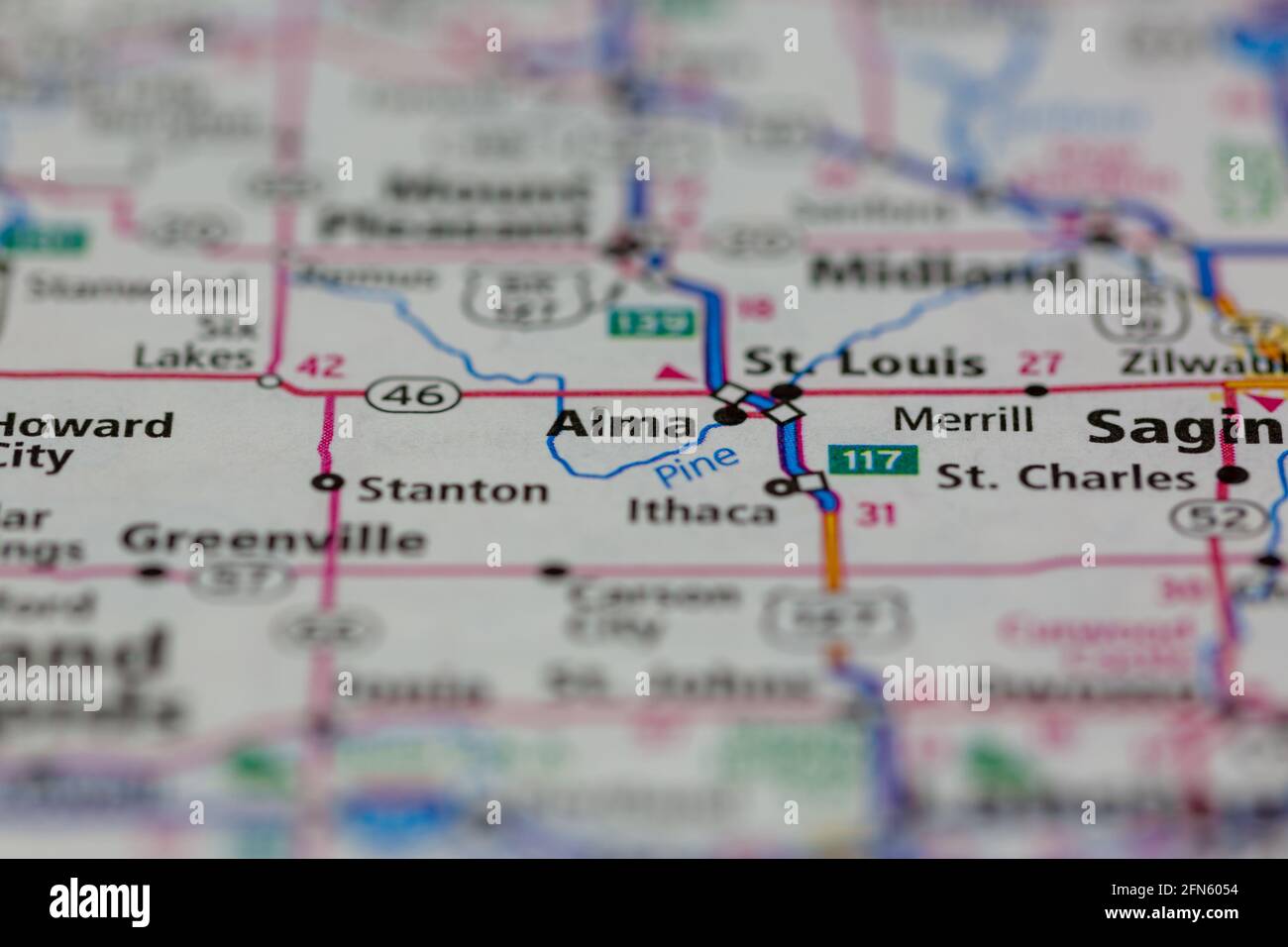 Mappa di alma michigan immagini e fotografie stock ad alta risoluzione ...