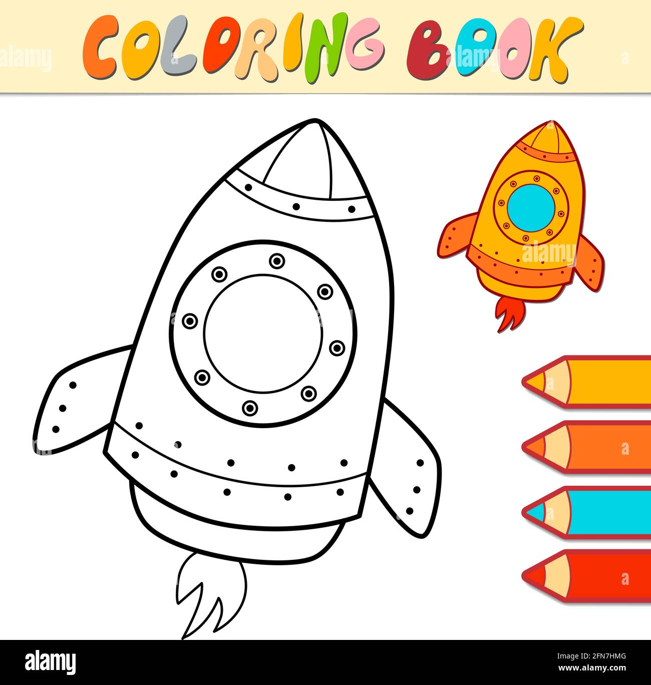Disegni da colorare di razzi per bambini immagini e fotografie stock ad ...
