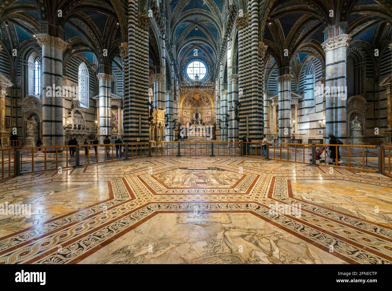 Traversata con coro e pavimento in marmo, Duomo di Siena, Duomo di ...