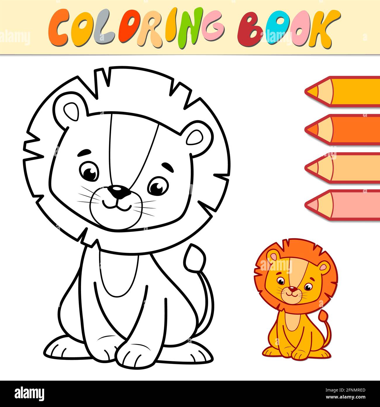 Pagine da colorare leone per bambini immagini e fotografie stock ad ...