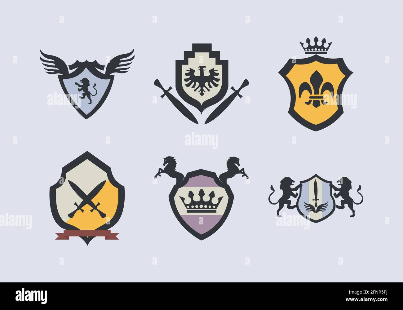 Stemmi araldici medievali vettoriali immagini e fotografie stock ad ...