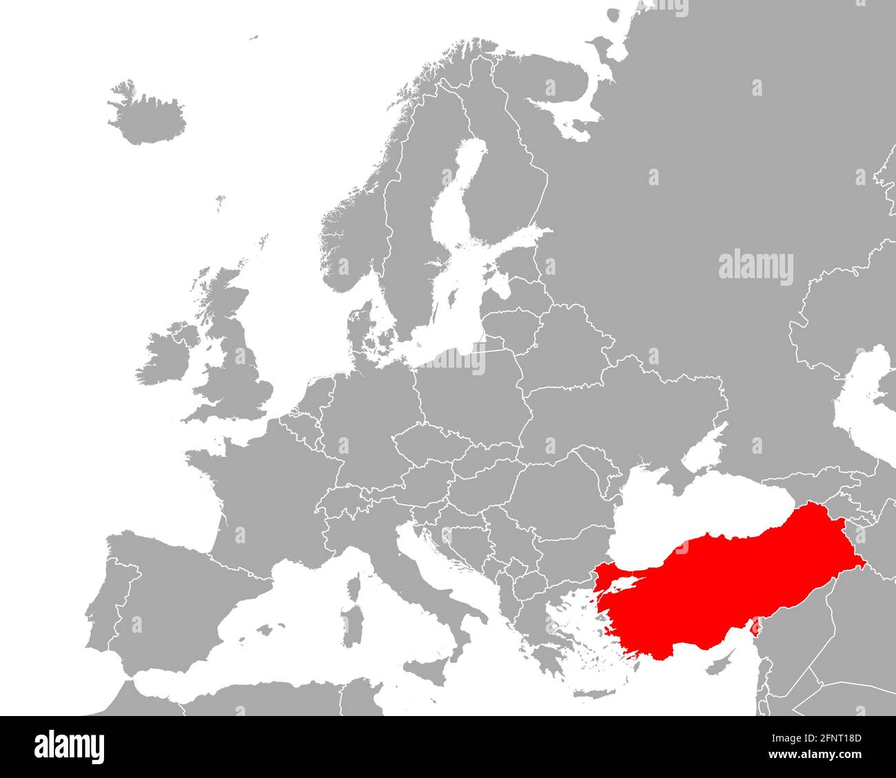 Mappa Europa Turchia