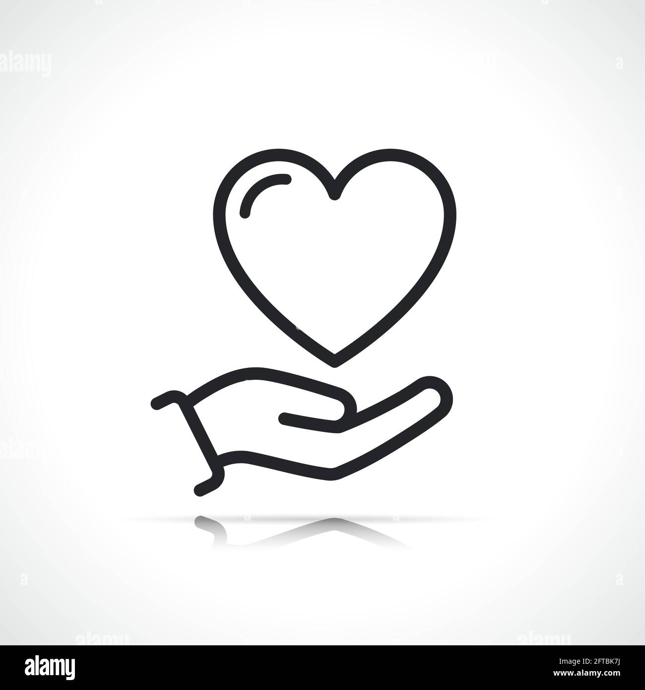 Disegno della linea del logo di amore del cuore Immagini Vettoriali ...