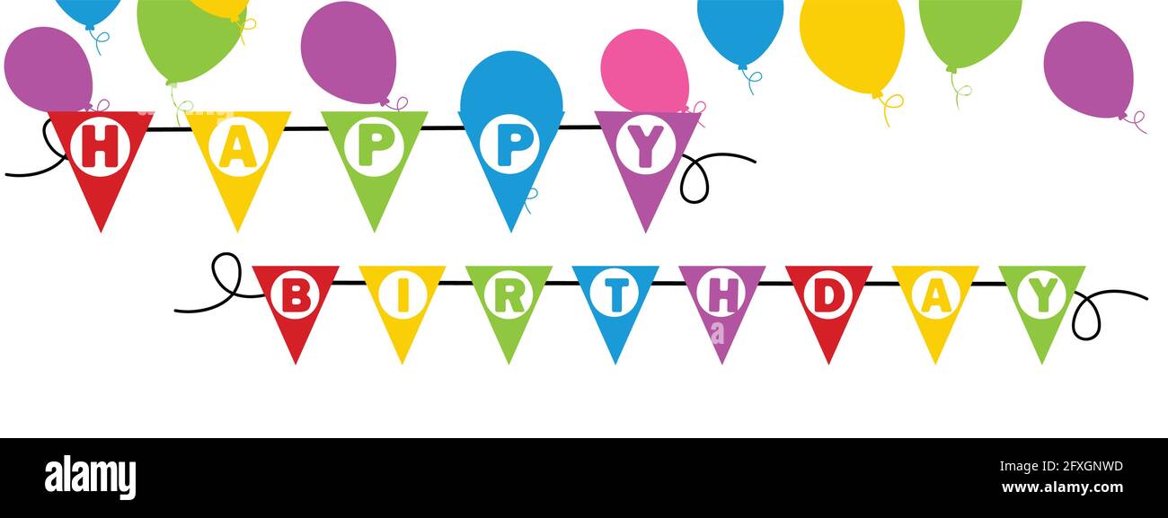 Buon compleanno banner Immagini Vettoriali Stock - Alamy