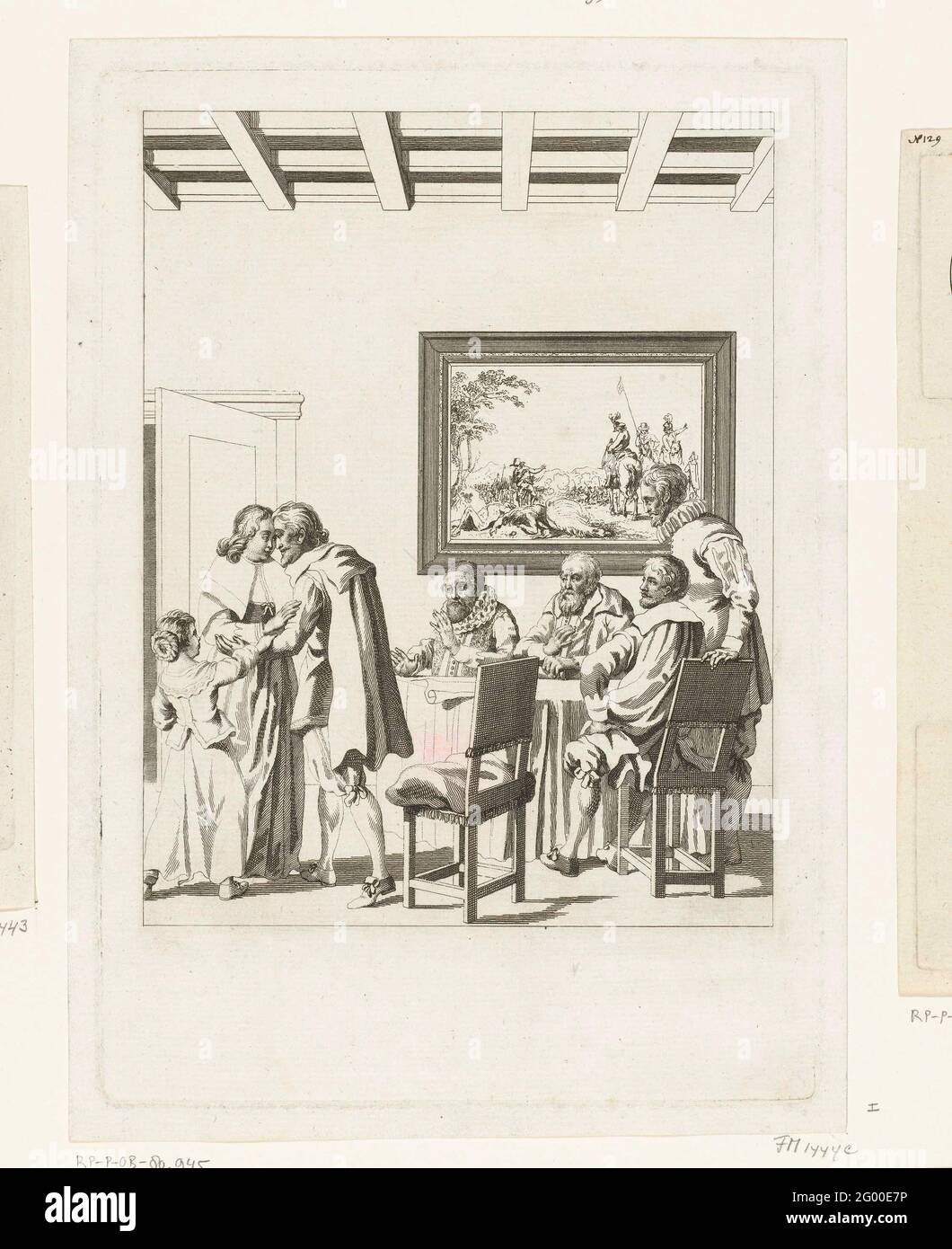 Hugo de Groot è riunita a Parigi con una donna e una figlia, 1621 anni ...