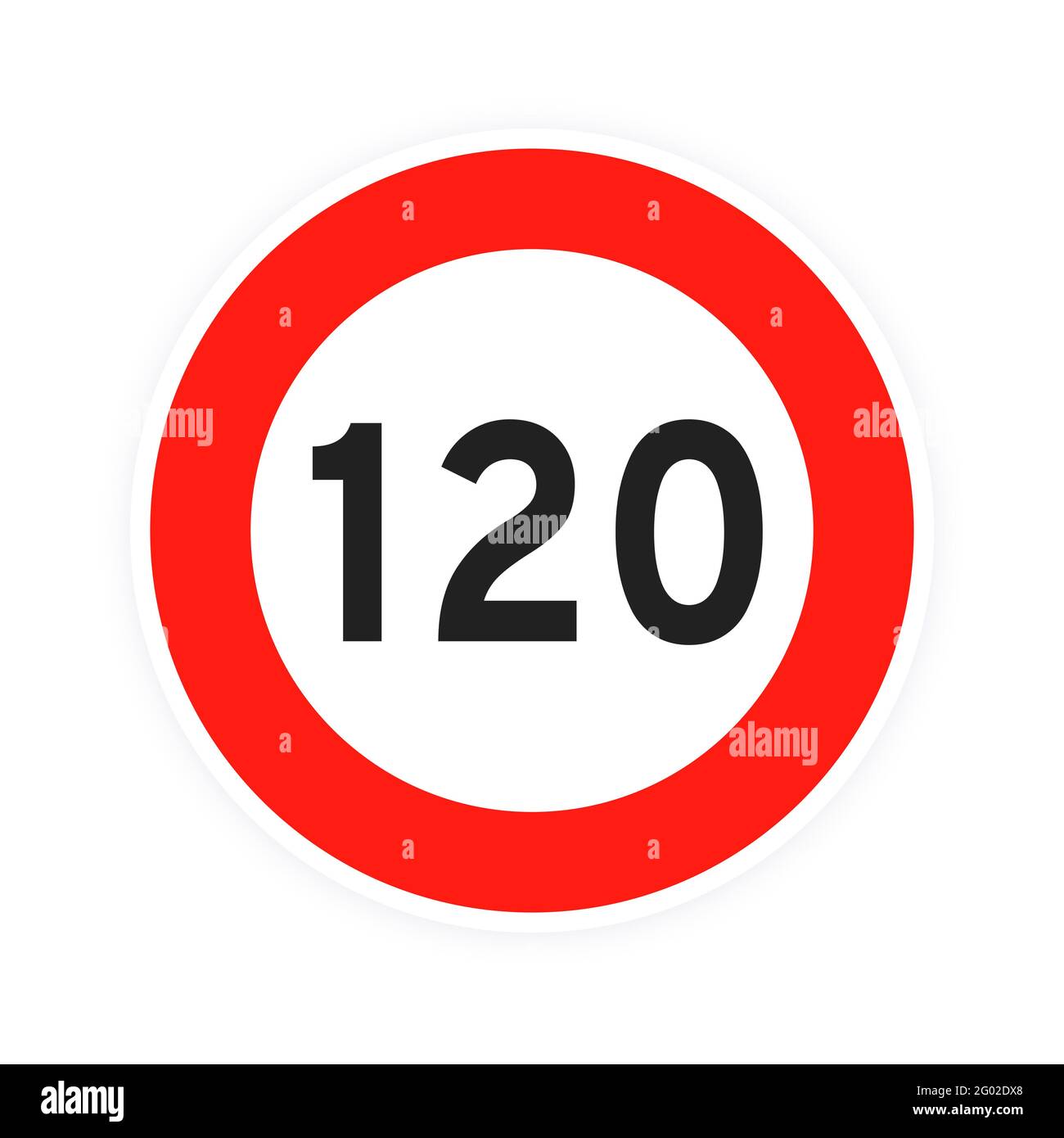 Highway with speed limit sign 120 km h immagini e fotografie stock ad ...