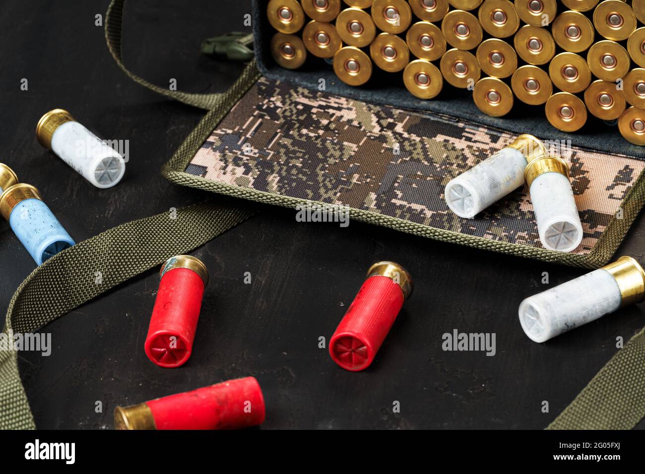 Una scatola di cartucce per fucili a pompa immagini e fotografie stock ...