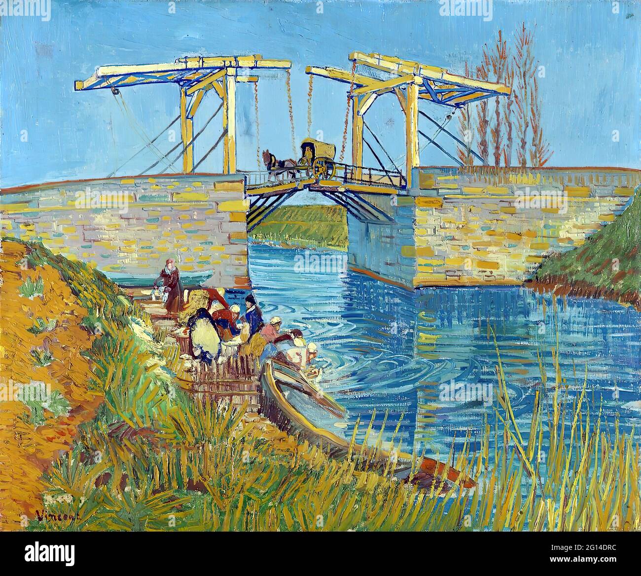 Pittura vincent van gogh ponte langlois a immagini e fotografie stock ...