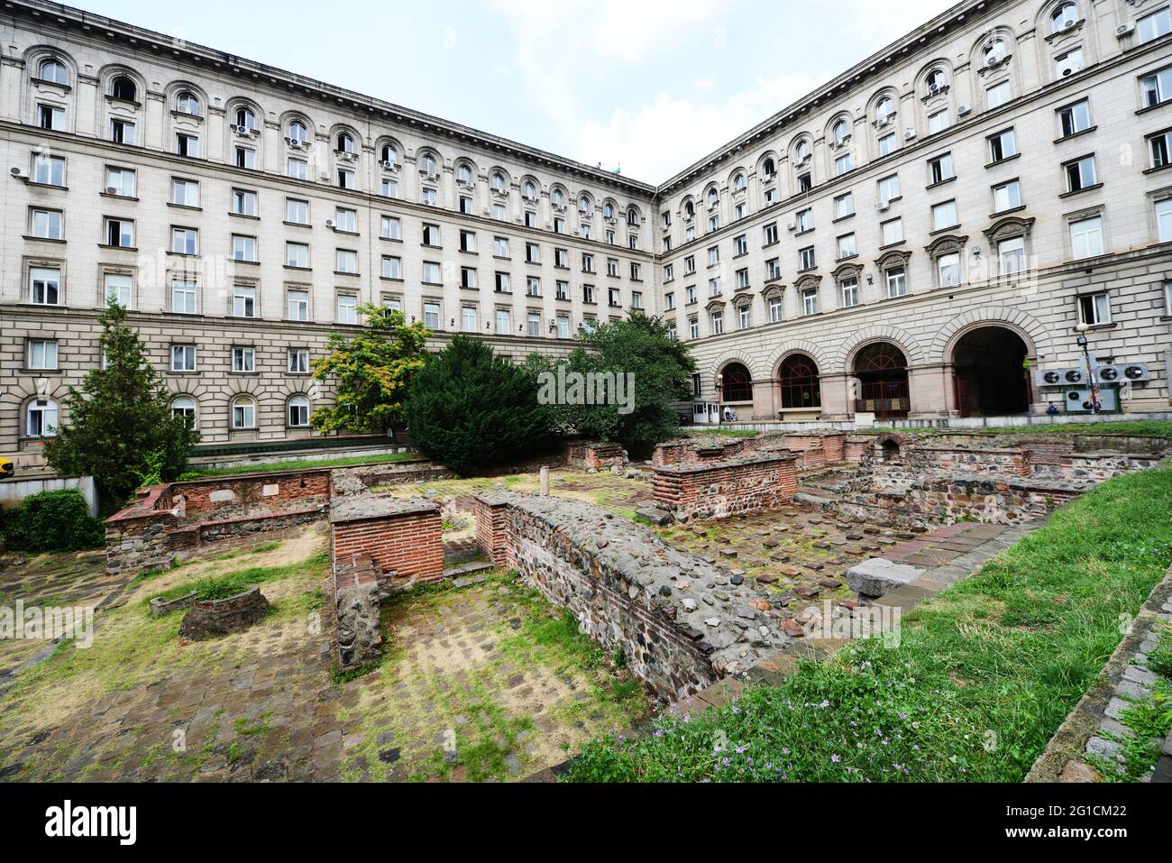 Parco archeologico presso la chiesa di San Giorgio Rotunda è la più antica chiesa di Sofia ...