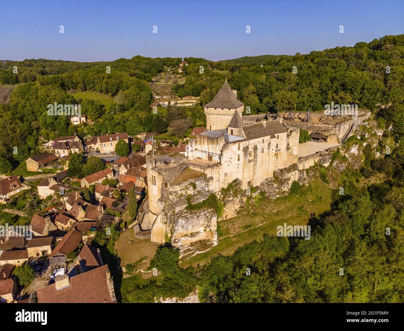 Francia, Dordogna, Perigord Noir, valle della Dordogna, Castelnaud la ...