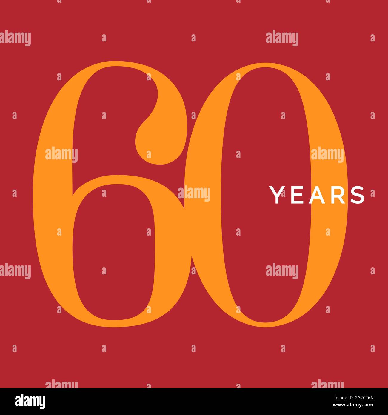 Simbolo di sessanta anni. Emblema del sessantesimo compleanno. Simbolo ...