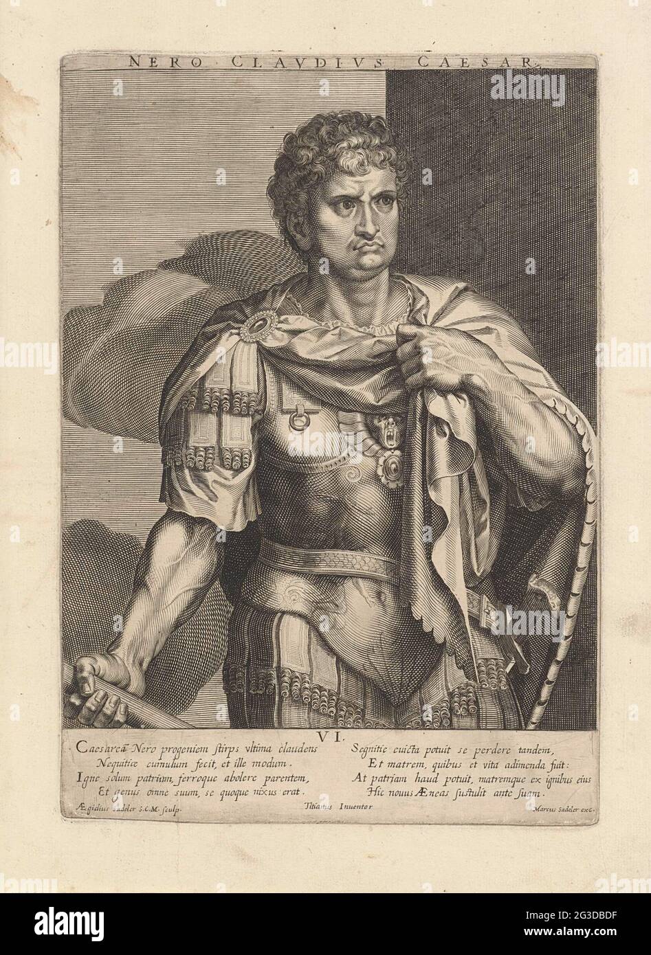 Ritratto dell'imperatore Nerone; imperatori romani Foto stock - Alamy