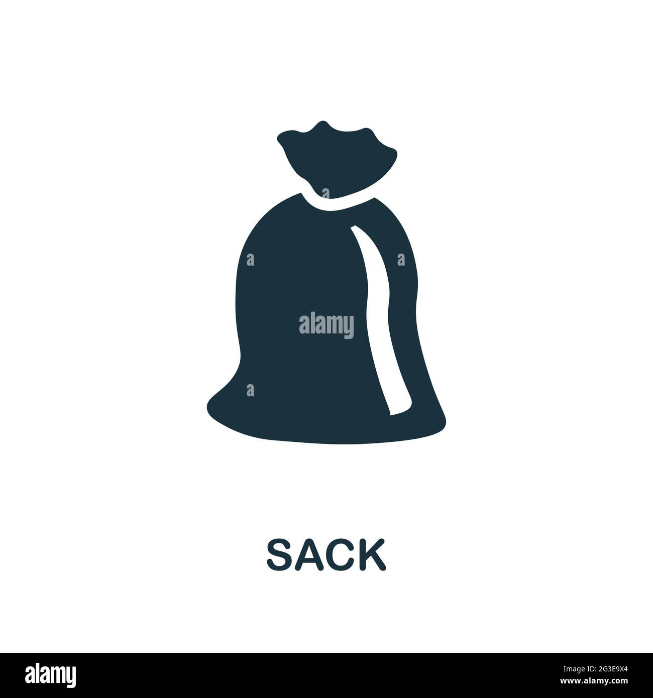 Icona sacco. Elemento semplice monocromatico dalla raccolta di ...