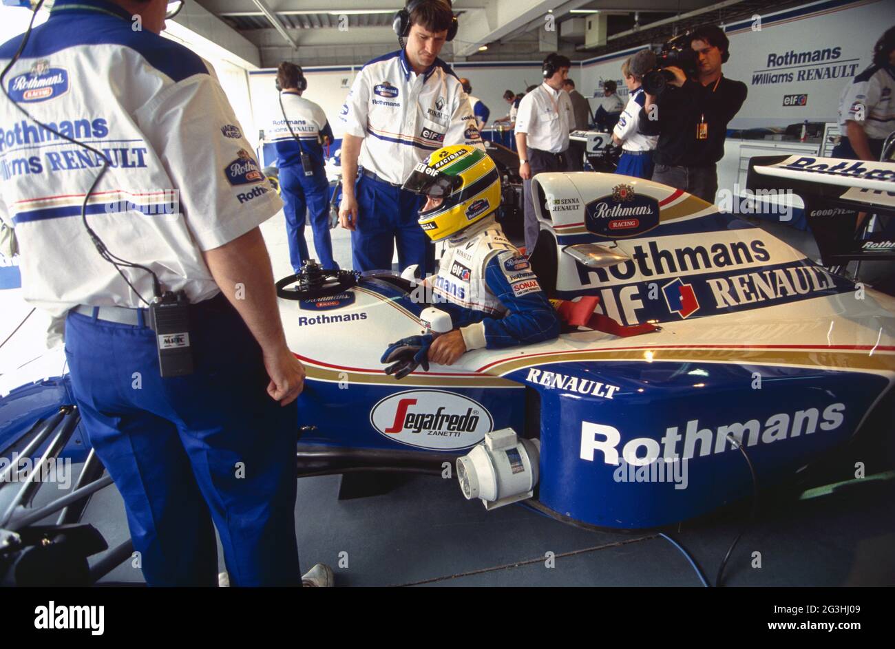 Ayrton senna con rothmans williams renault immagini e fotografie stock ...