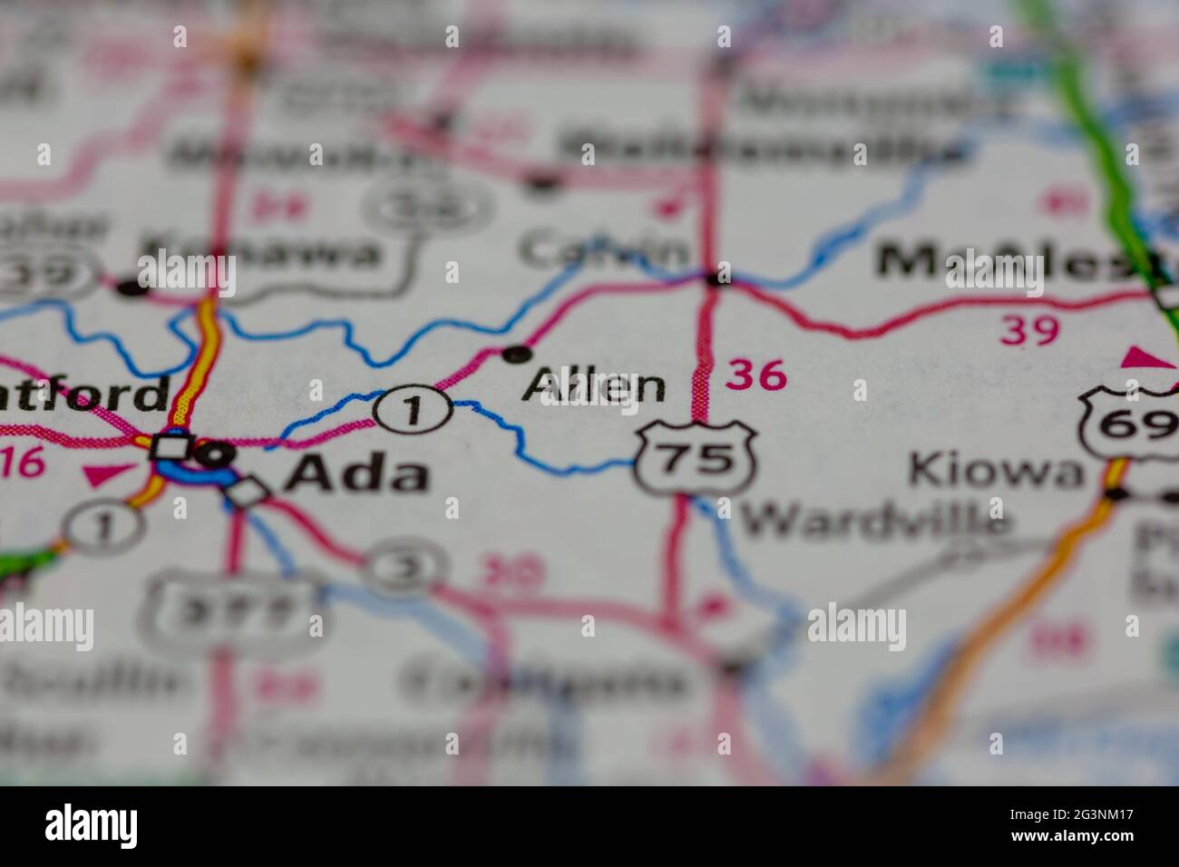 Mappa di allen oklahoma immagini e fotografie stock ad alta risoluzione - Alamy