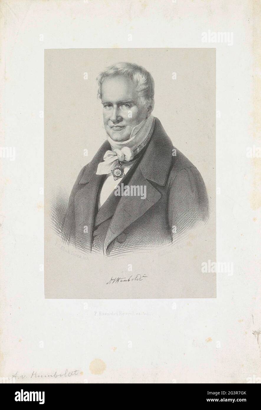 Ritratto di Alexander von Humboldt. Il ritratto porta al collo una ...