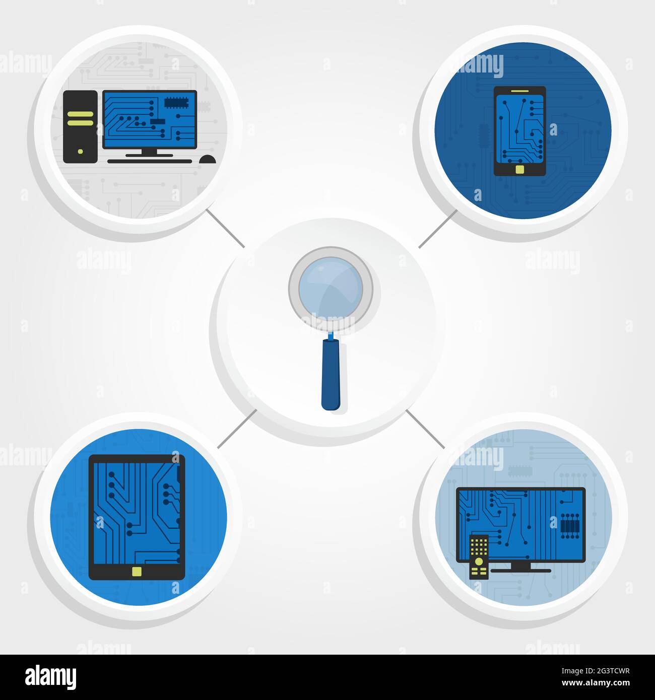 Desktop monitor computer hardware diagram immagini e fotografie stock ...