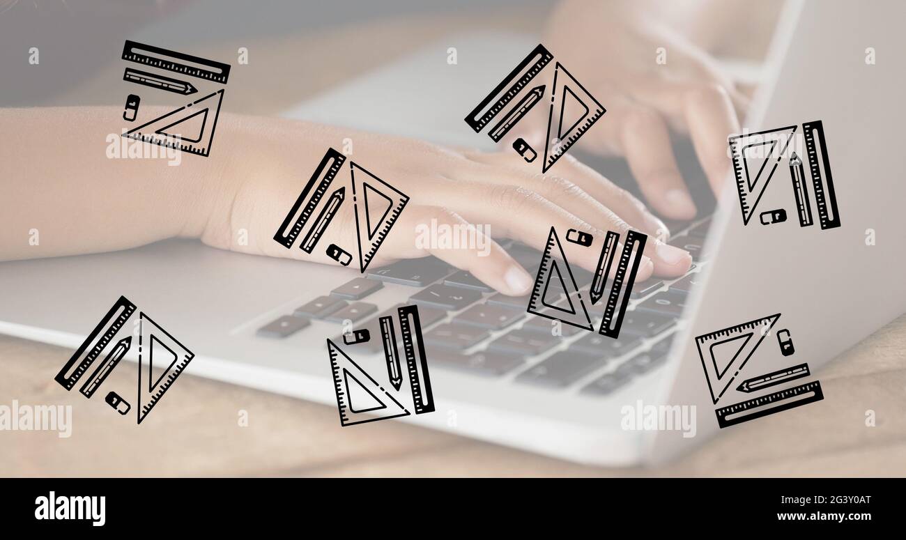 Simbolo Della Matita Del Righello Immagini e Fotos Stock - Alamy