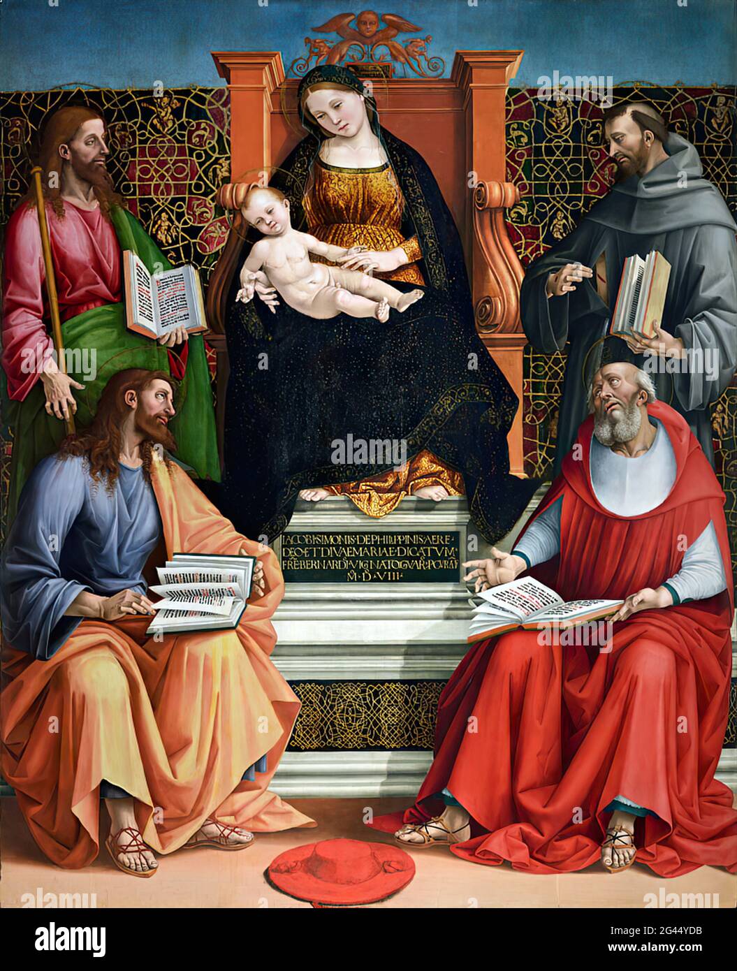 Luca Signorelli - Madonna col Bambino in trono con San Giacomo il ...