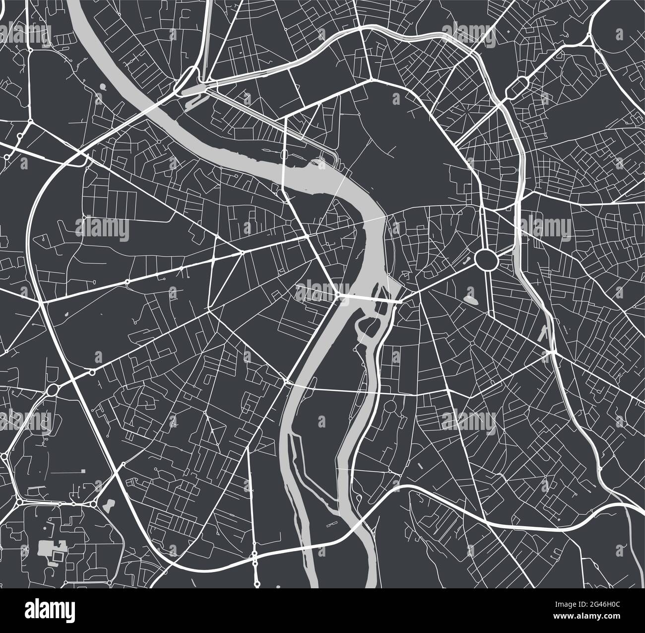Mappa urbana di Tolosa. Illustrazione vettoriale, poster a scala di ...
