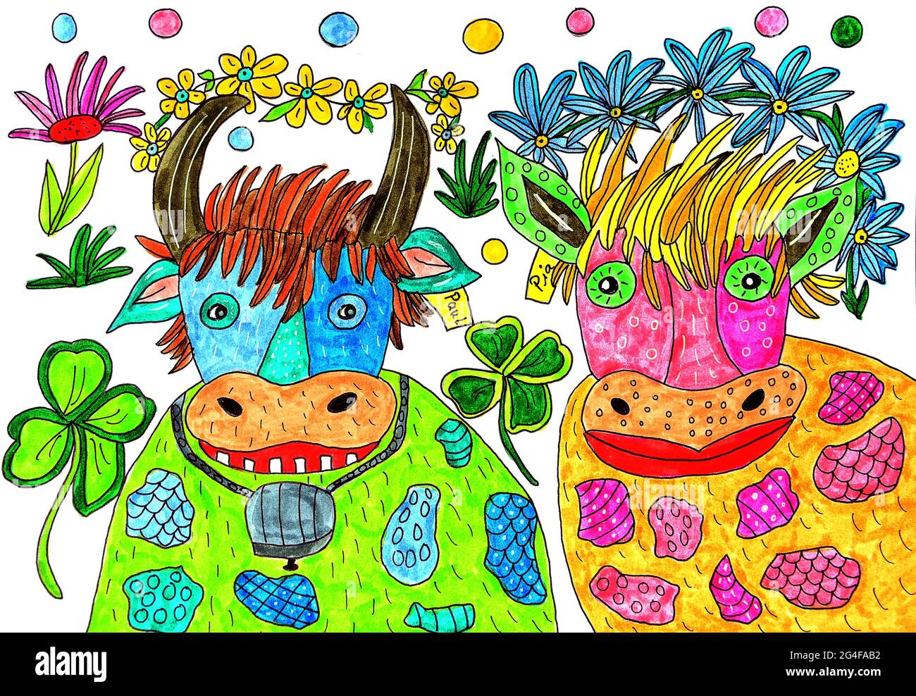 Mucca colorata immagini e fotografie stock ad alta risoluzione - Alamy