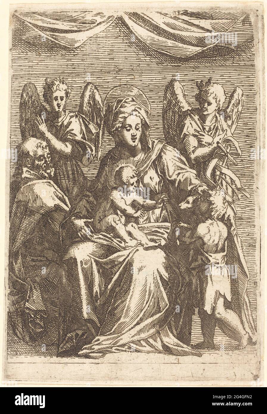 Sacra famiglia con due angeli immagini e fotografie stock ad alta ...
