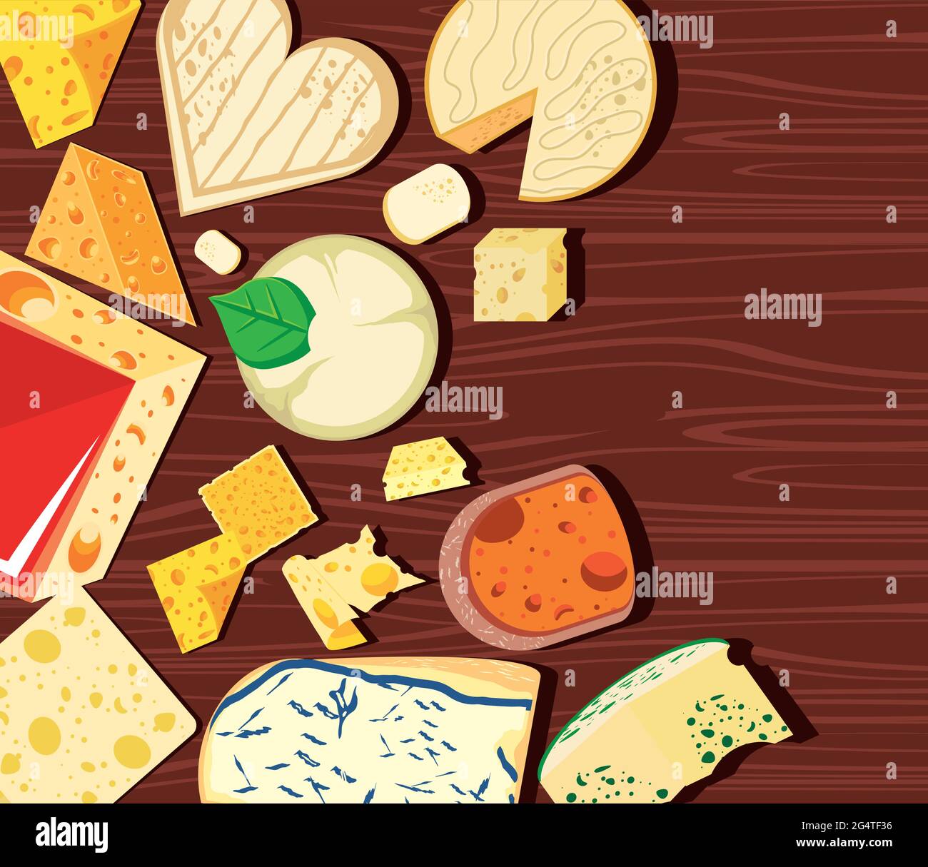 Formaggi gourmet Immagini Vettoriali Stock - Alamy