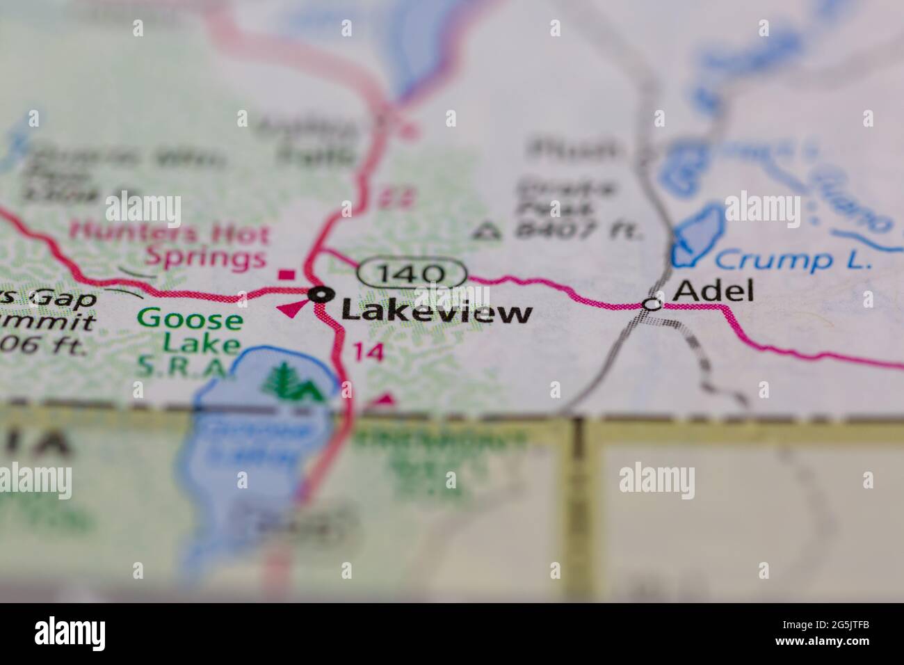 Mappa di lakeview oregon immagini e fotografie stock ad alta ...