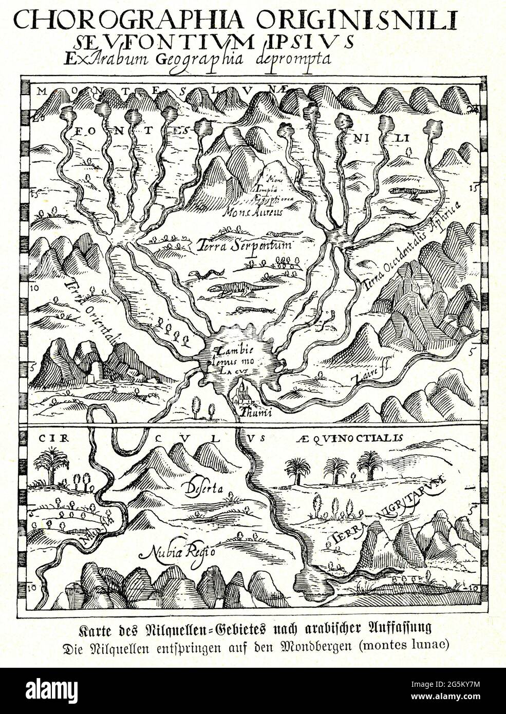 Chorographie Origini Nili seu fontium ipsius, ex Arabum Geographia ...