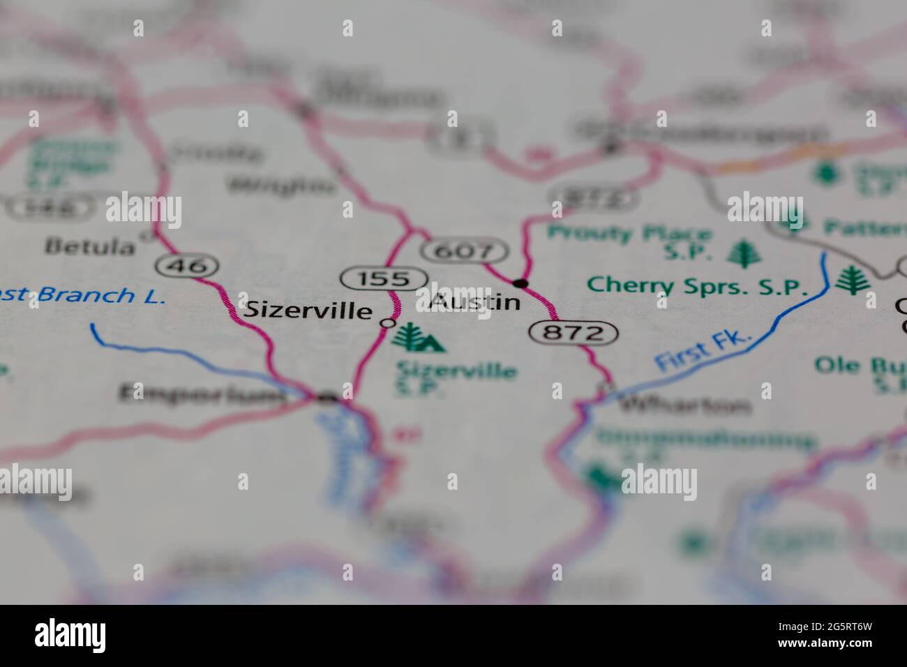 Austin Pennsylvania USA visualizzata su una mappa geografica o su una ...