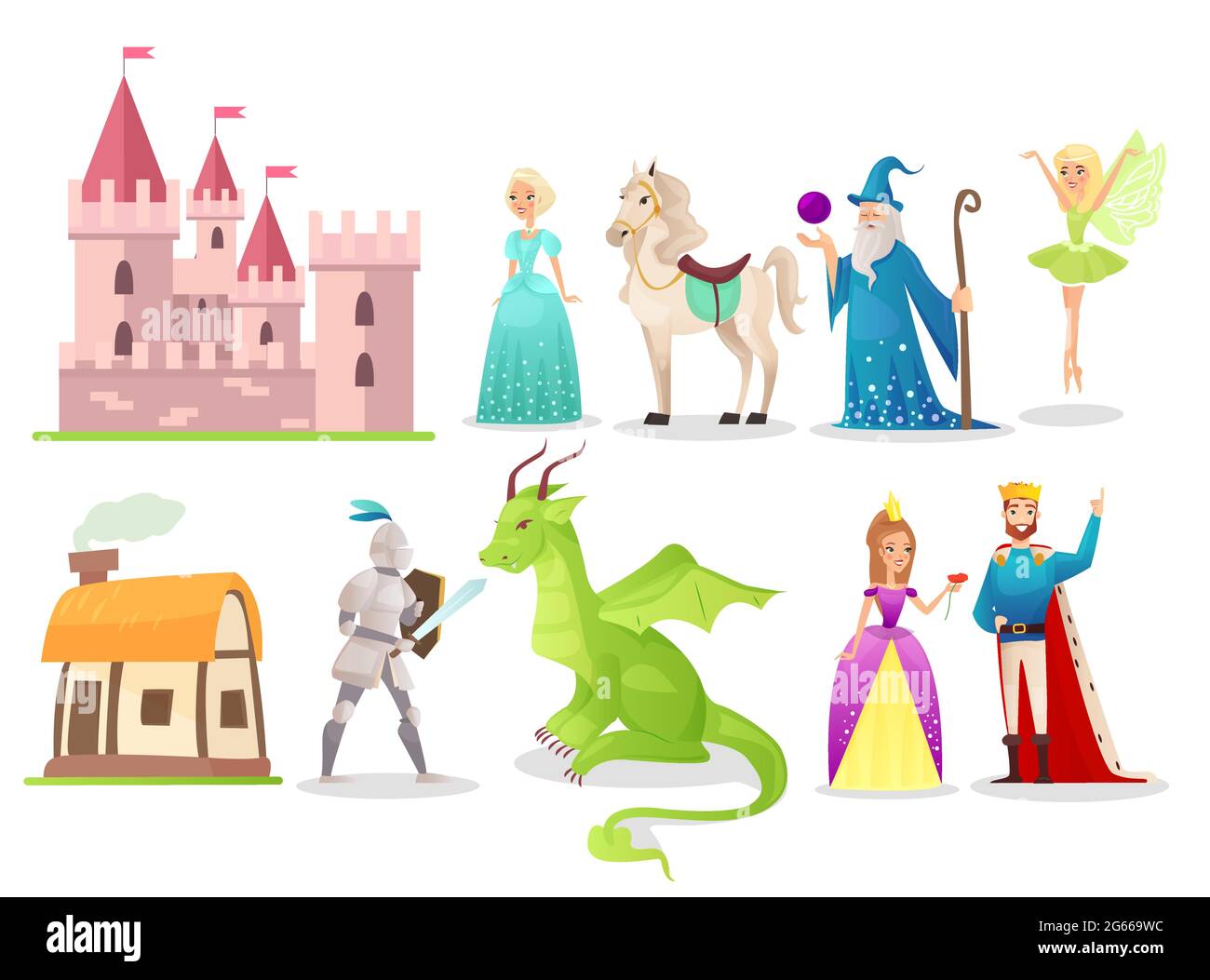 Cartoon vector fantasy medieval princess immagini e fotografie stock ad ...
