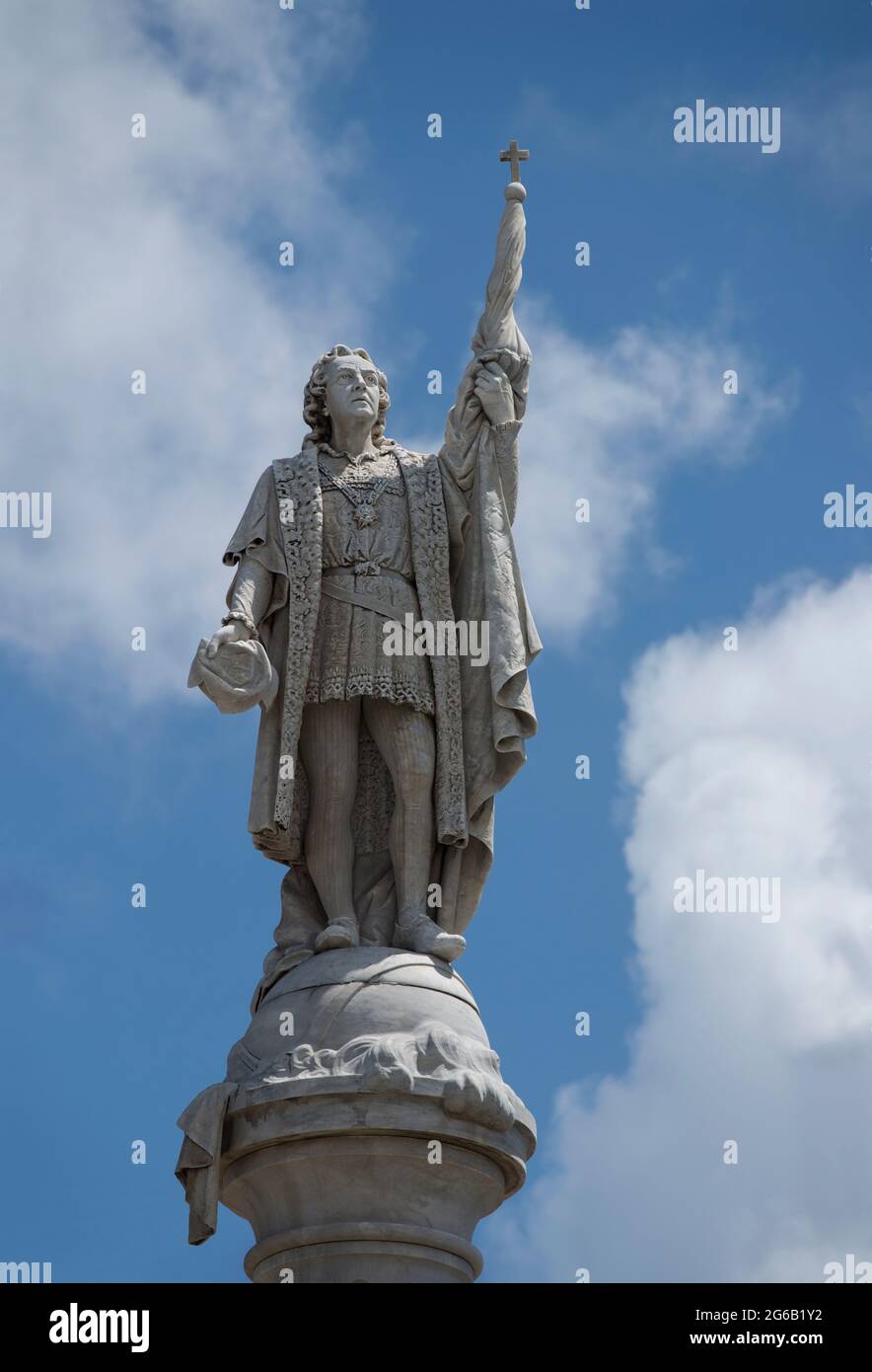 Statua di Cristoforo Colombo in Plaza Colon, Columbus Square, Old San ...