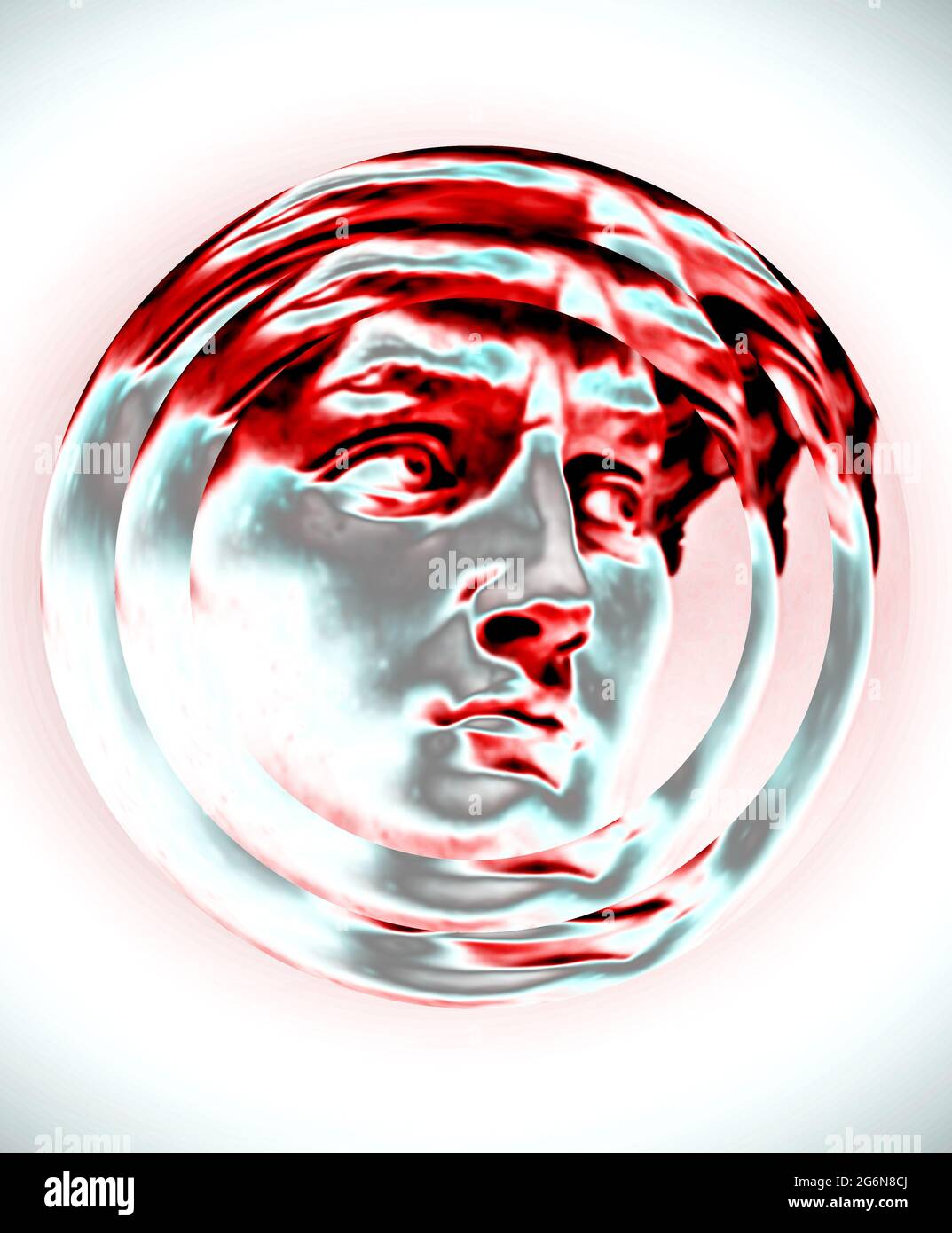 Testa di una famosa statua di Michelangelo - il David di Michelangelo ...